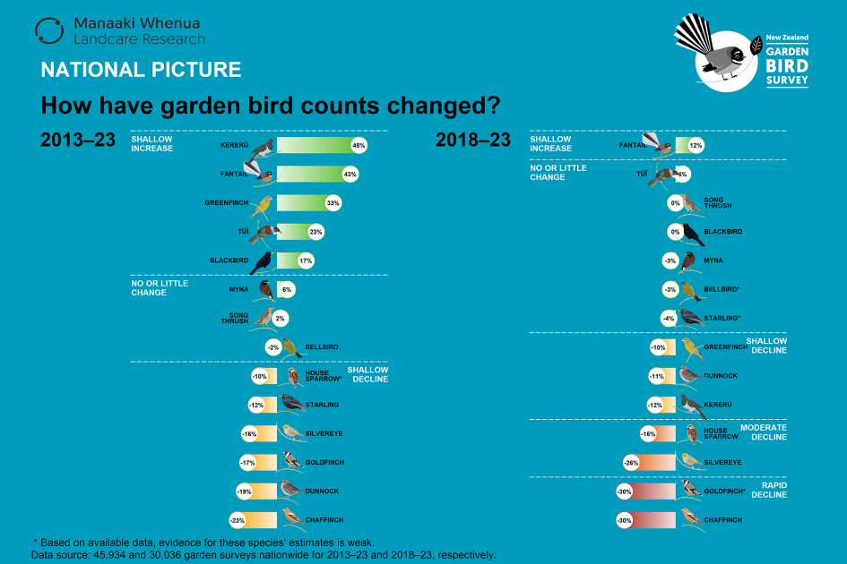 Research questions the New Zealand Garden Bird Survey could answer ...